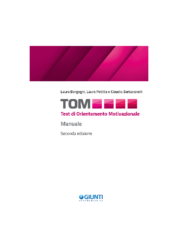 TOM - Test di Orientamento Motivazionale